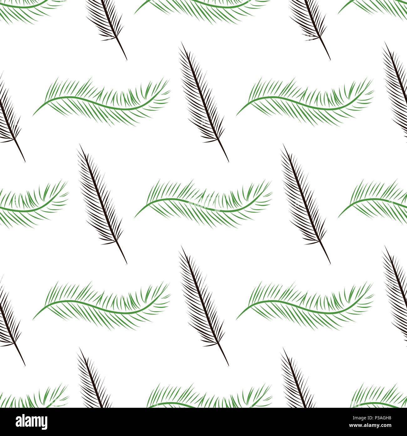 Seamless feather illustrations background abstract, hand drawn. Cartoon ...