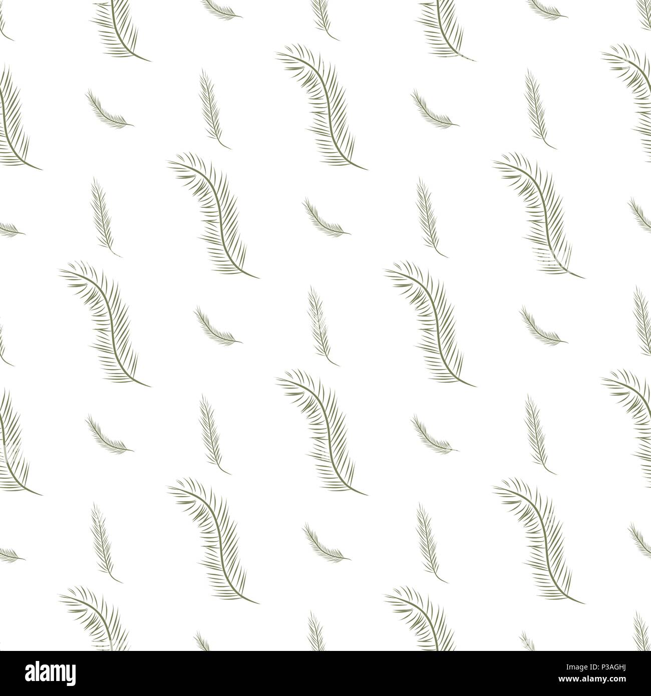 Seamless abstract feather illustrations background. Cartoon style ...