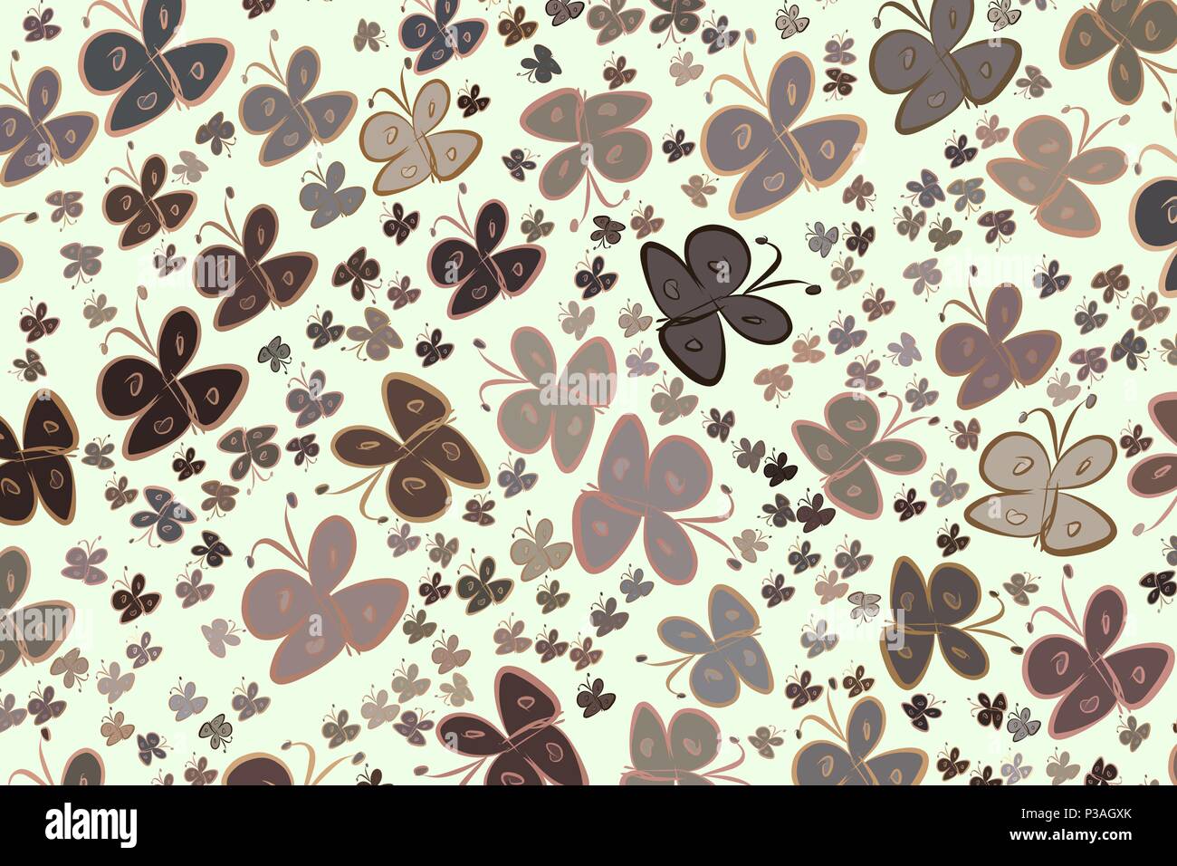 Decorative hand drawn butterfly art illustrations. Good for design ...