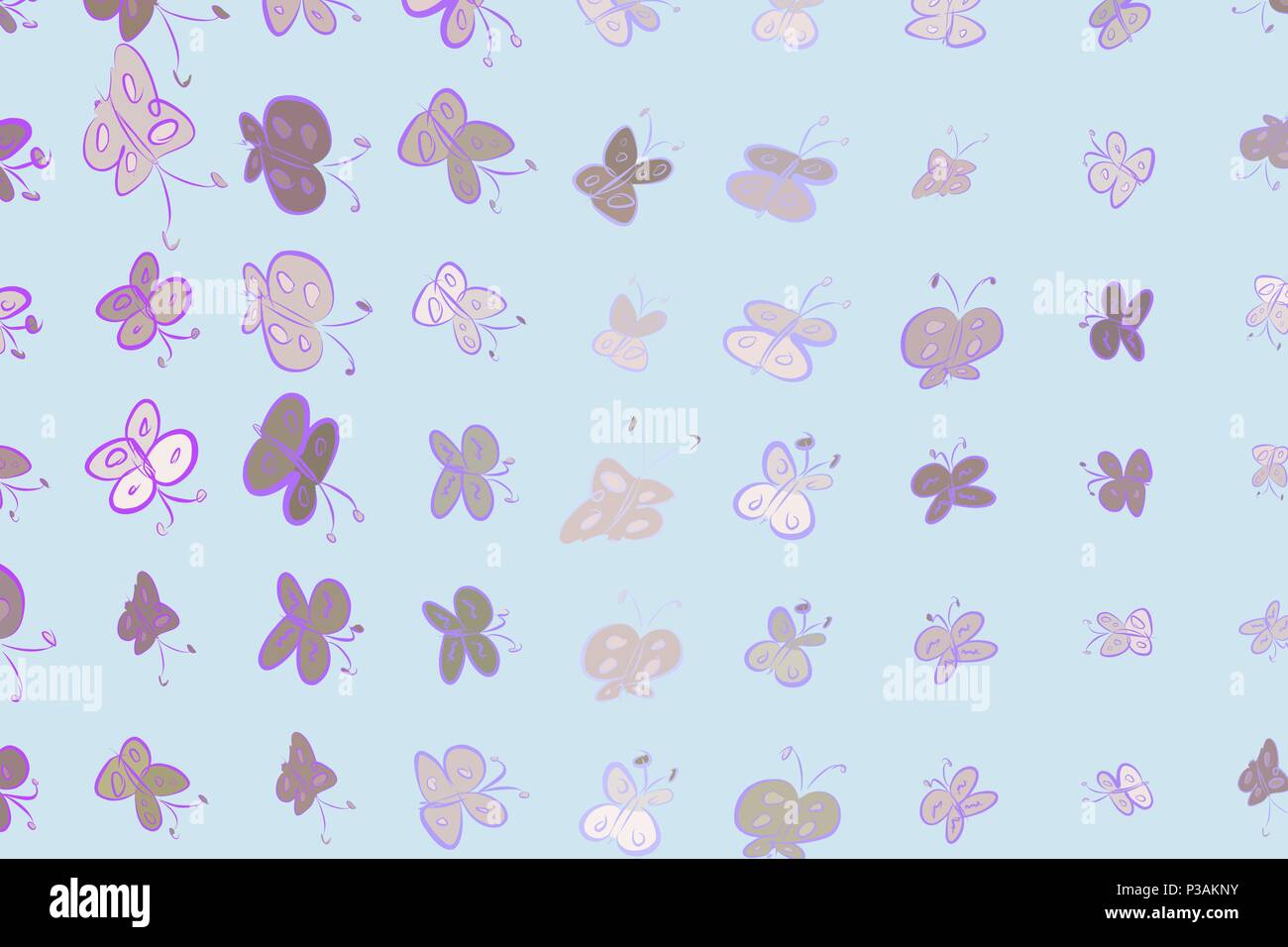 Abstract butterfly illustrations background. Cartoon style vector ...