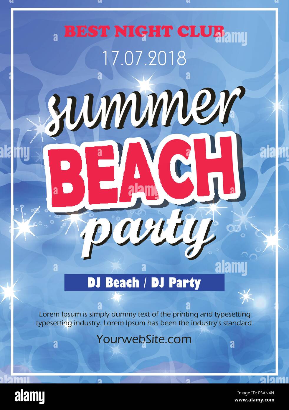 Music concert night beach Stock Vector Images - Alamy