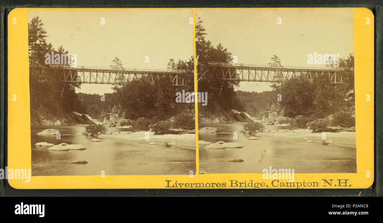 171 Livermor's Bridge, Campton, N.H, by E. J. Young Stock Photo - Alamy
