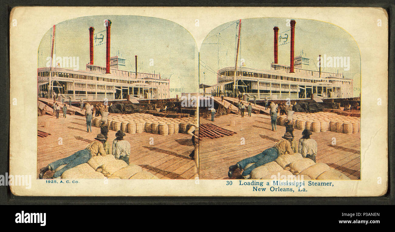 171 Loading a Mississippi steamer, New Orleans, La, from Robert N ...