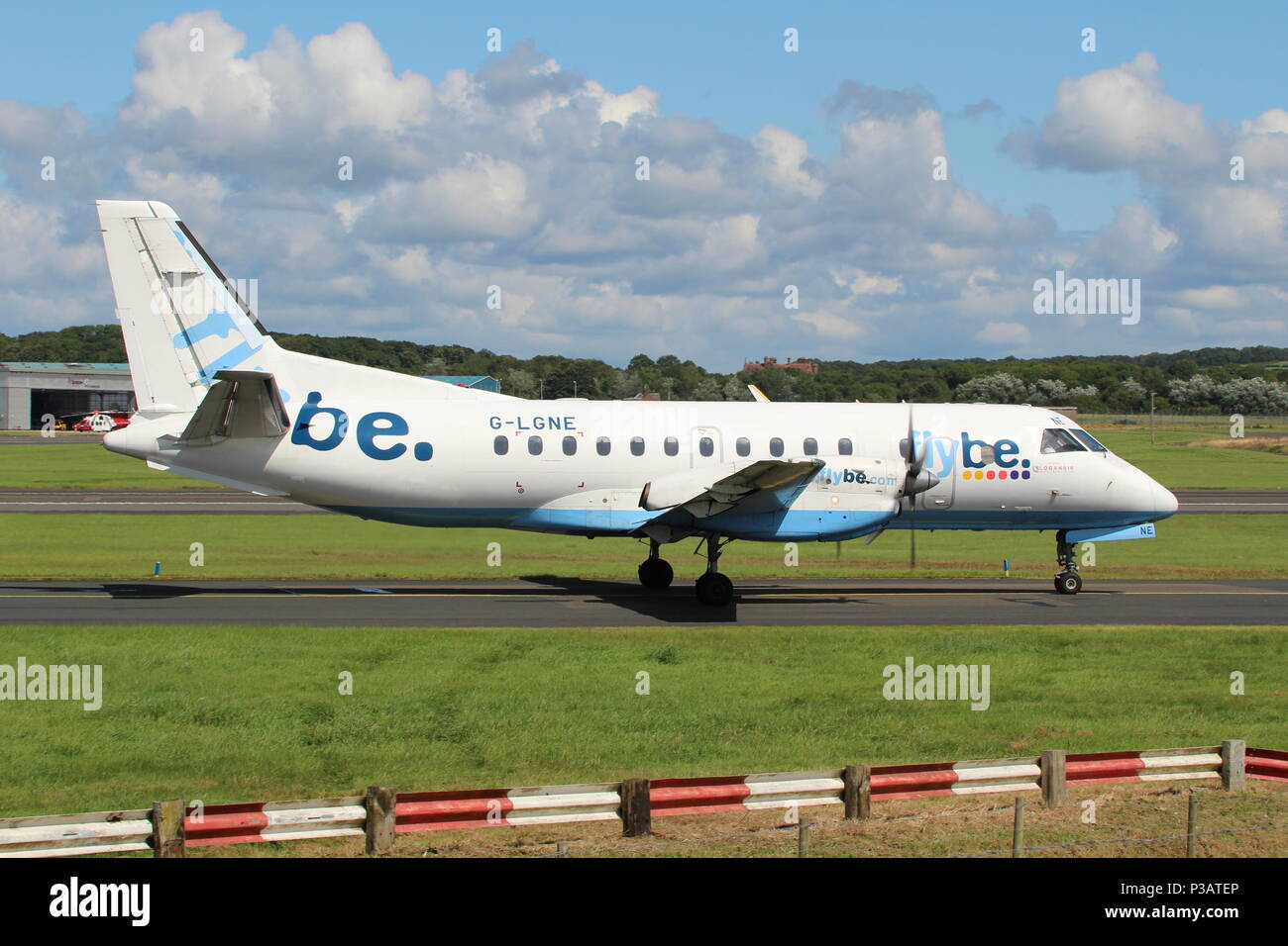 G-LGNE, a Saab 340B operated by Loganair in Flybe colours, during ...