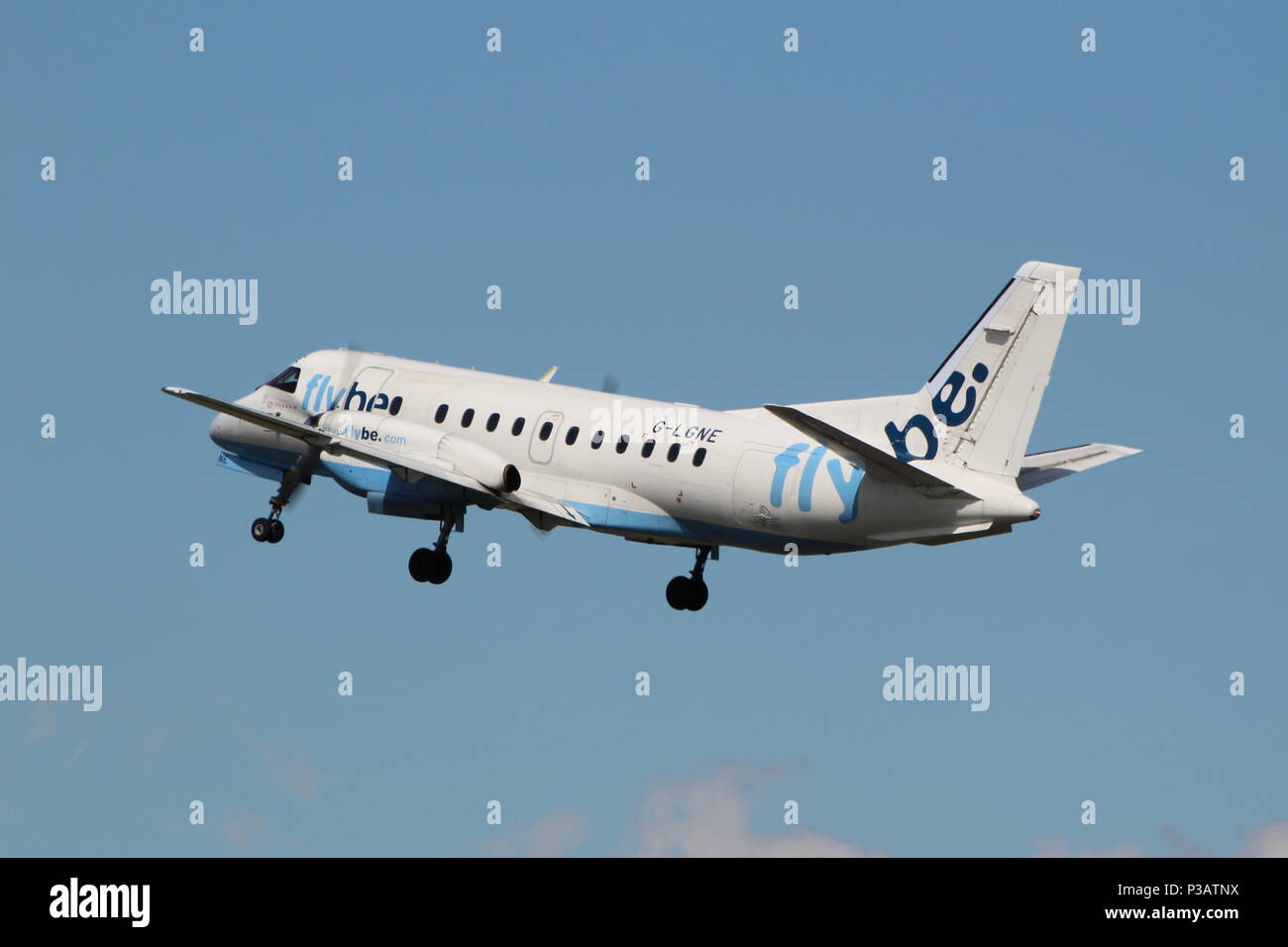 G-LGNE, a Saab 340B operated by Loganair in Flybe colours, during ...