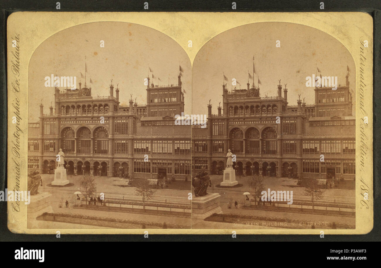 . Main building, north entrance. Coverage: 1876. Source Imprint ...