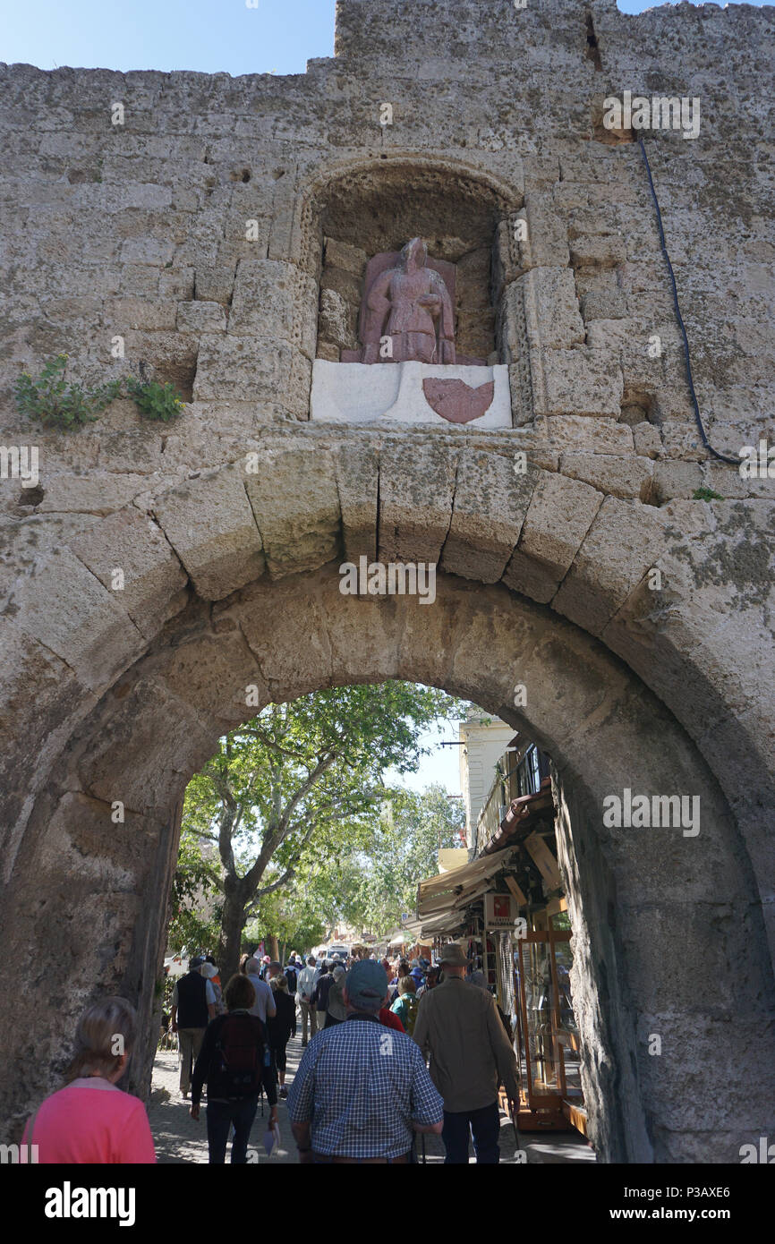 Rhodes, Greece: The Gate of St. Anthony at the 14th-century Palace of ...