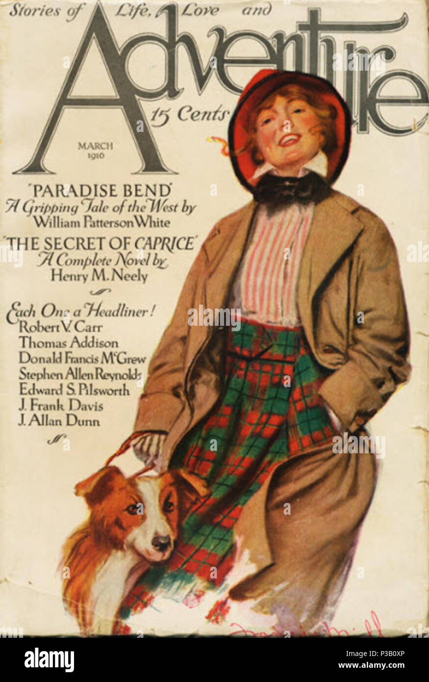 . English: Cover of Adventure, vol. 11 no. 5 (March 1916). March 1916 ...