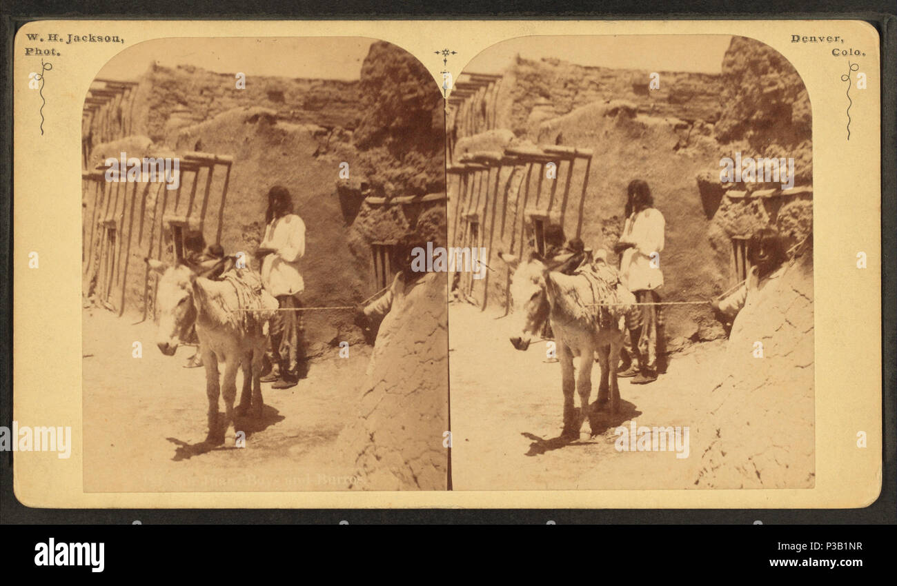 . Mexican residents and a Burro. Coverage: 1870?-1885?. Source Imprint ...