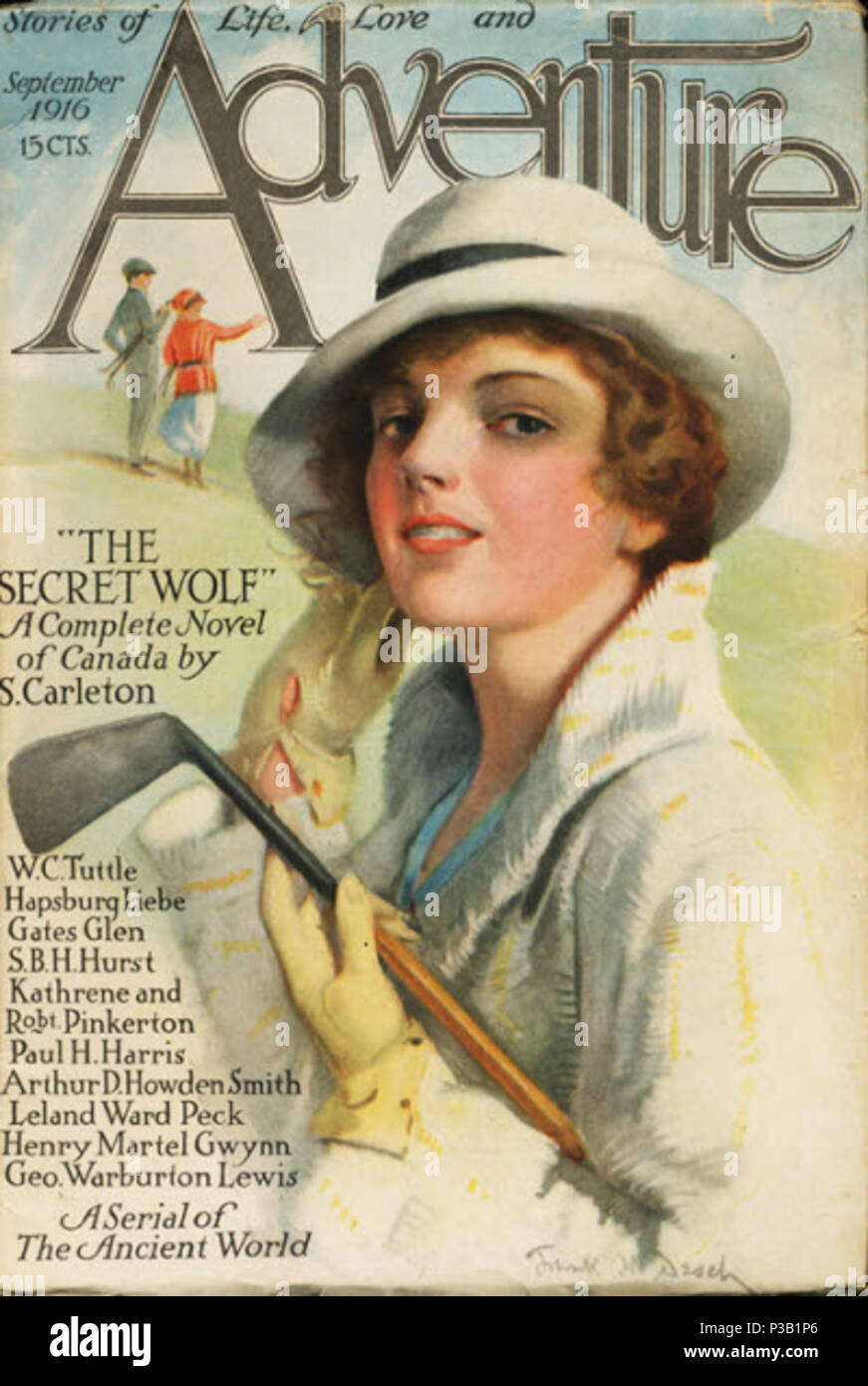 . English: Cover of Adventure, vol. 12 no. 5 (September 1916 ...