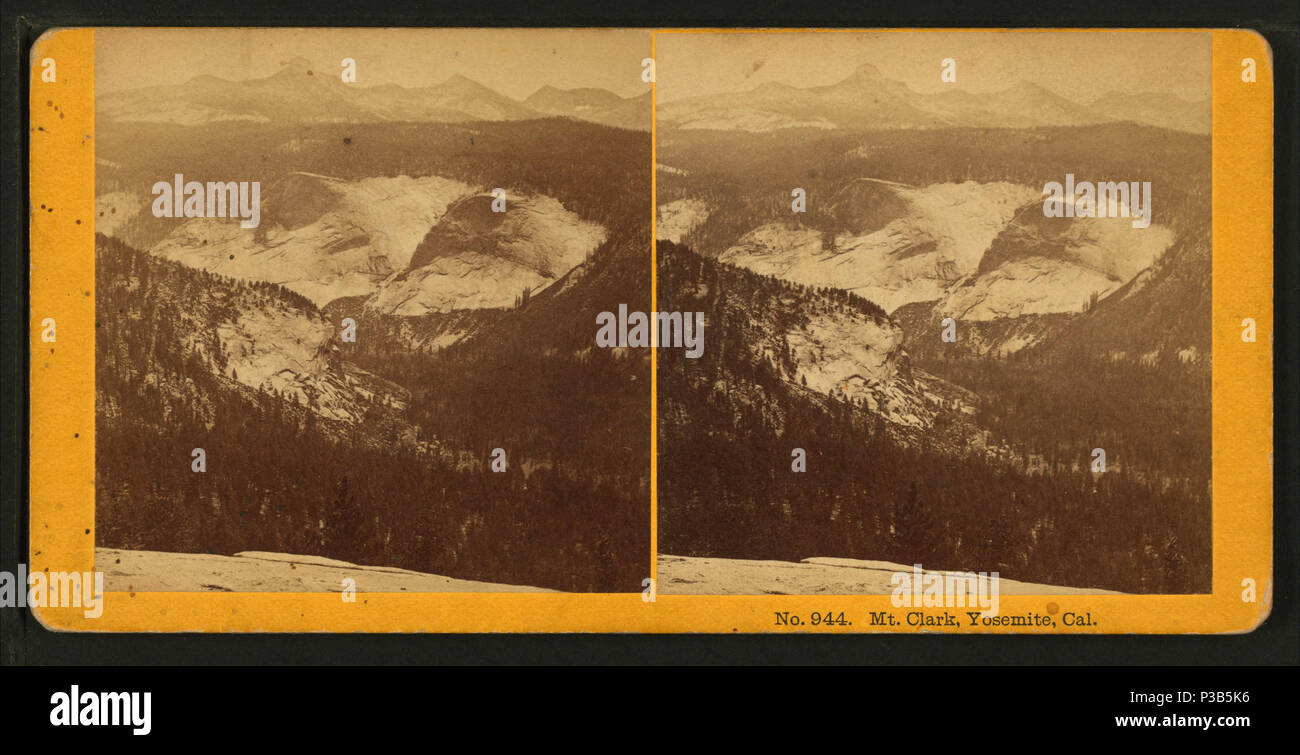 200 Mt. Clark, Yosemite, Cal, by Kilburn Brothers Stock Photo - Alamy