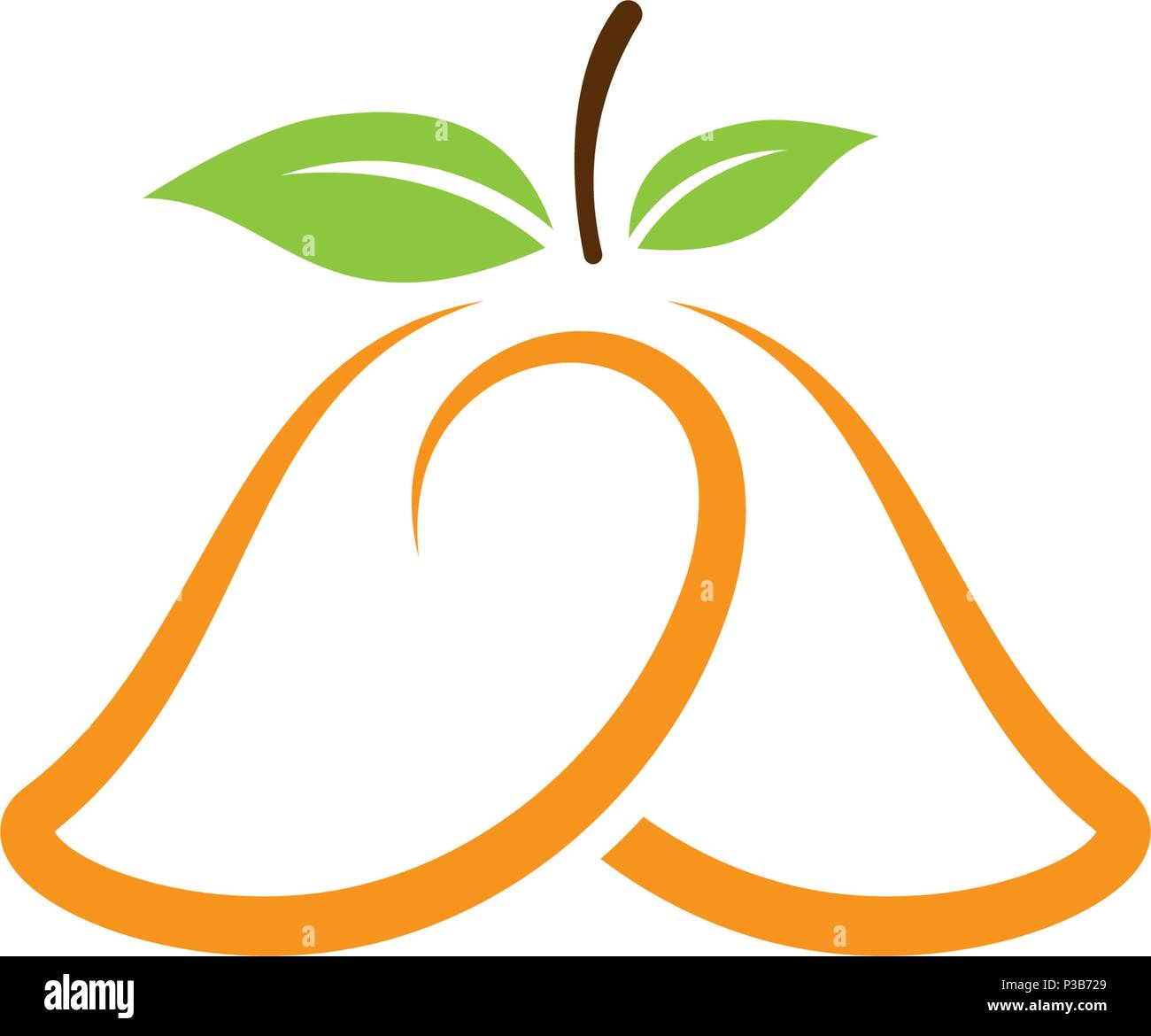 Mango Vector Logo Mango In Flat Style. Mango Vector Logo Stock Vector