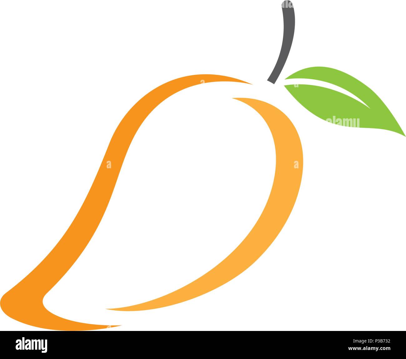 Mango in flat style. Mango vector logo. Mango icon Stock Vector Image ...