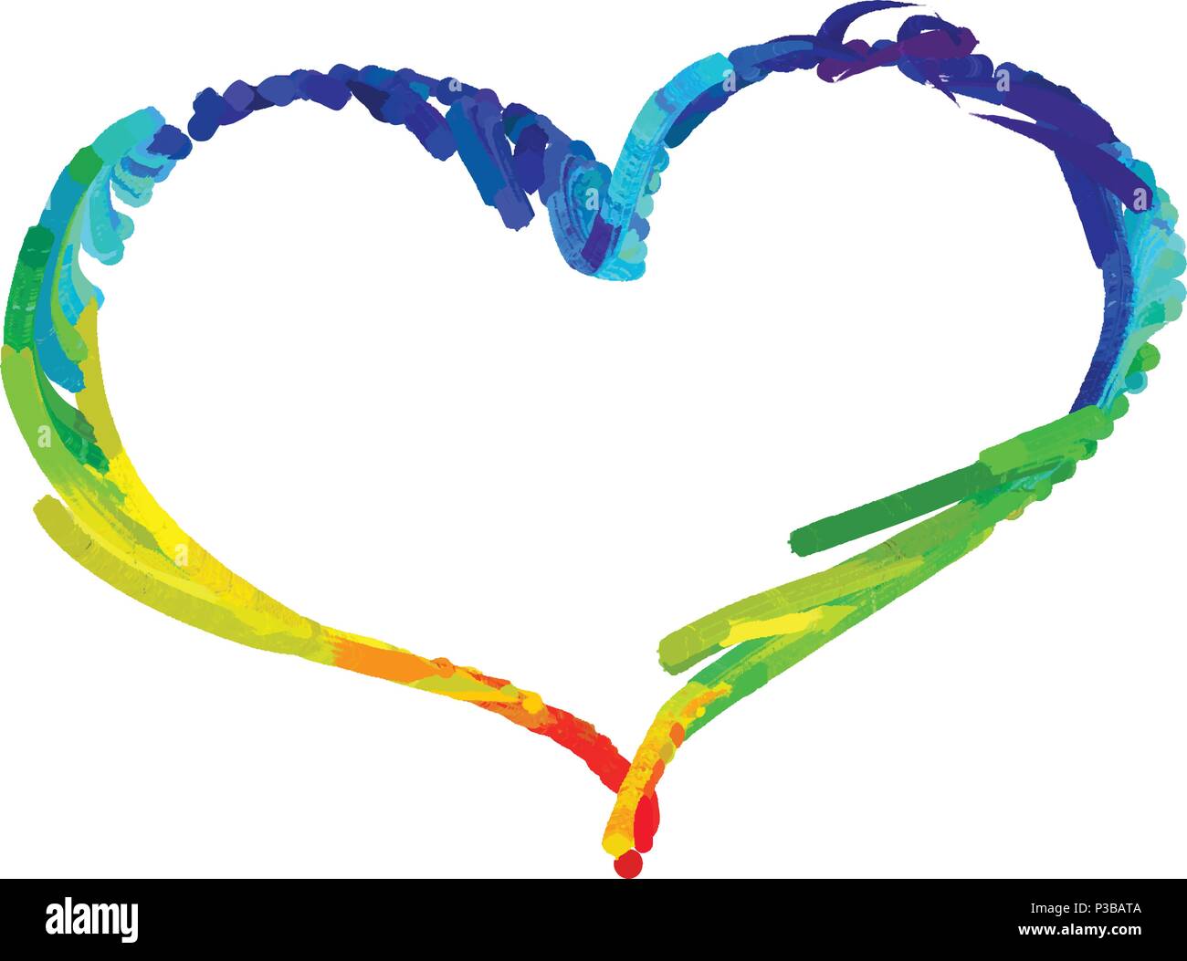 Paint Splatter Heart Stencil