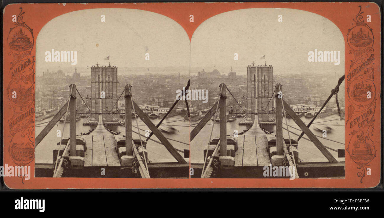 210 New York tower of East River bridge, from Robert N. Dennis ...