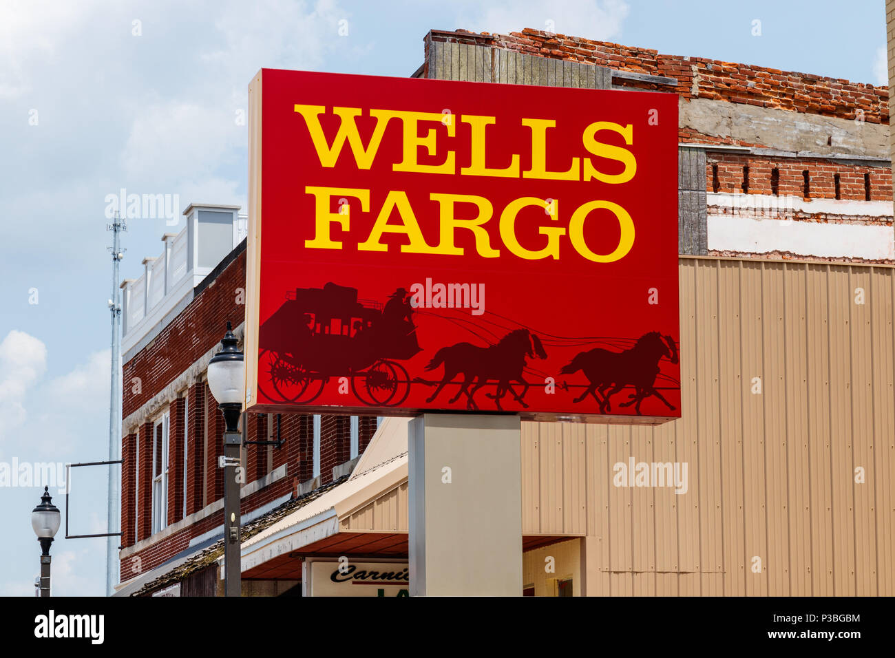 Monticello - Circa June 2018: Wells Fargo Signage and Logo. Wells Fargo ... Monticello - Circa June 2018: Wells Fargo Signage and Logo. Wells Fargo ...