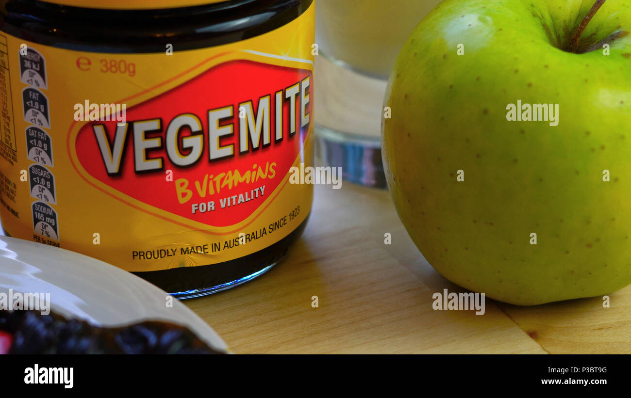 Adelaide, South Adelaide - June 6, 2018: Australian Vegemite spread in ...