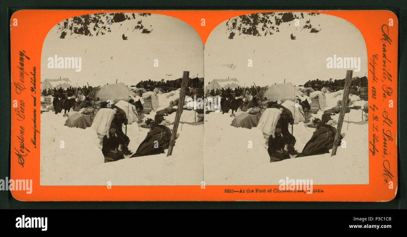 25 At the foot of Chilcoot (Chilkoot) Pass, Alaska, by Keystone View ...