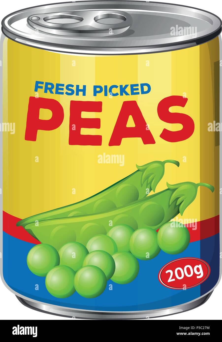 A Can of Green Pea illustration Stock Vector Image & Art - Alamy