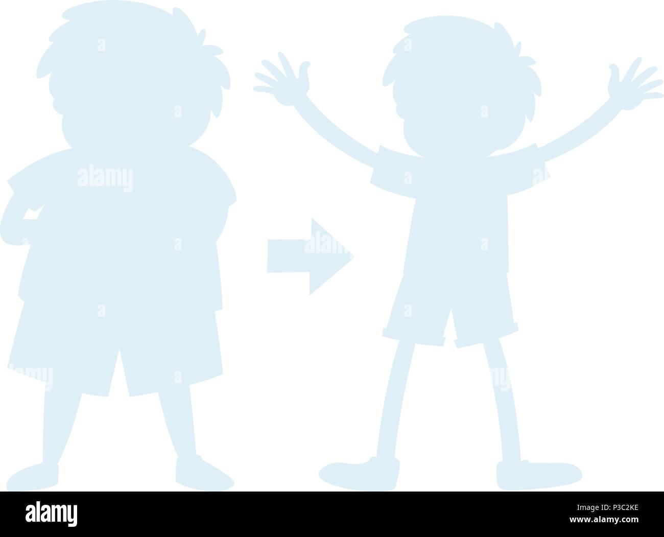 A Silhouette of Human Transformation illustration Stock Vector Image ...