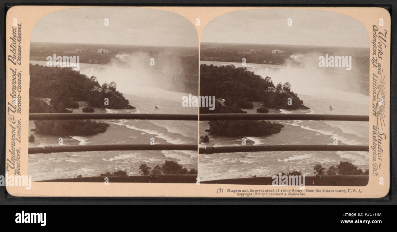 211 Niagara and it's grand cloud of rising spray, from the distant ...