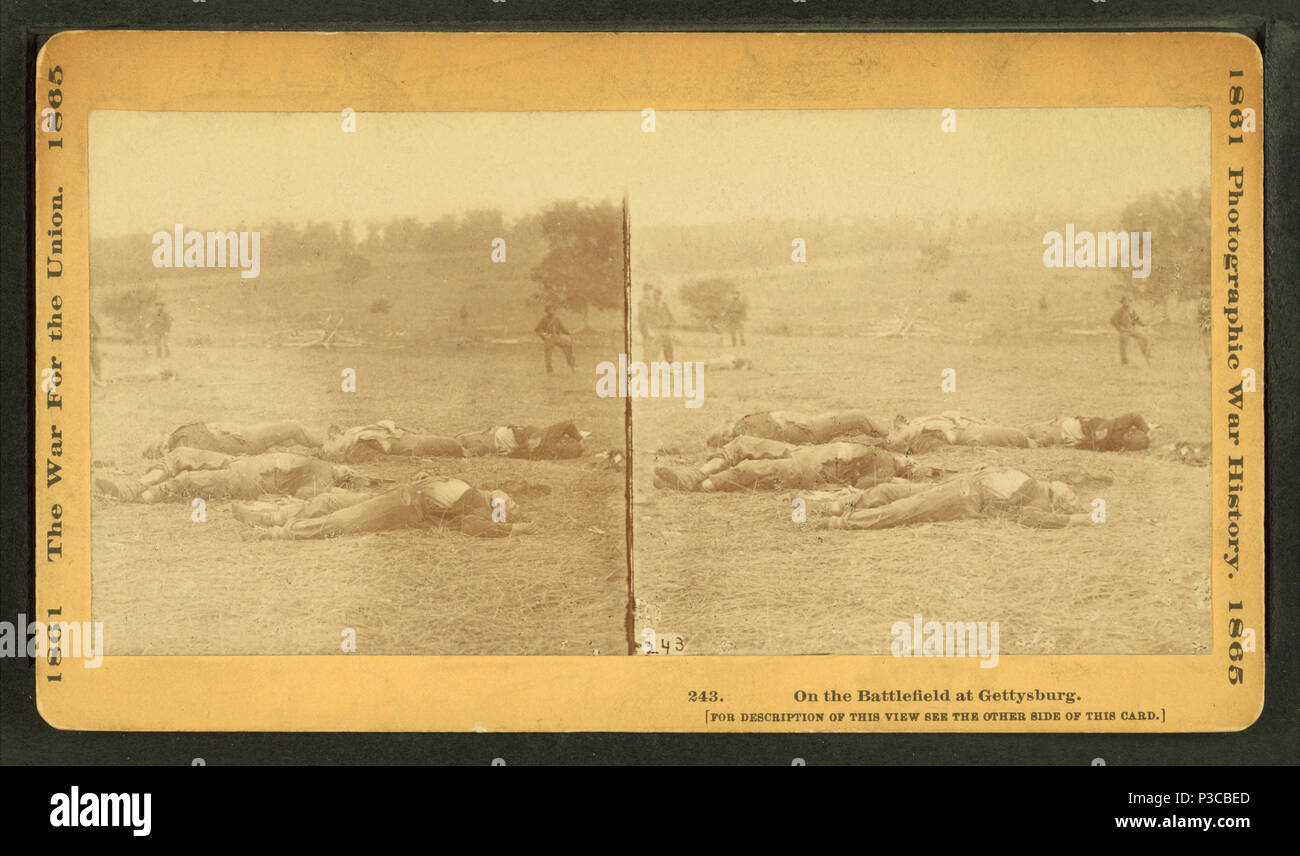 222 On the battlefield at Gettysburg. (Union dead.), by Taylor ...