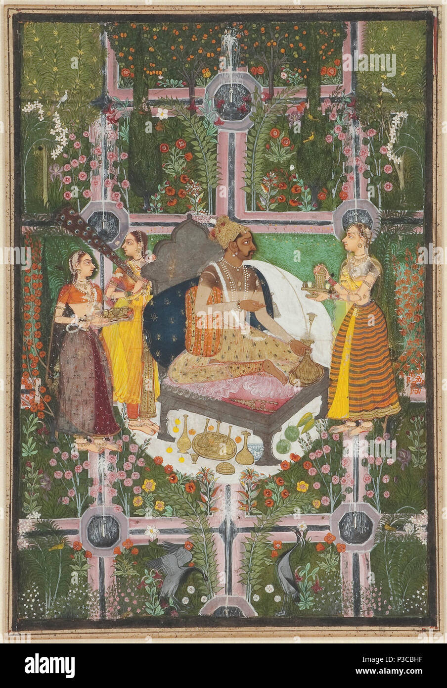 1 Attributed to Hada Master. Rao Jagat Singh of Kota at ease in a ...