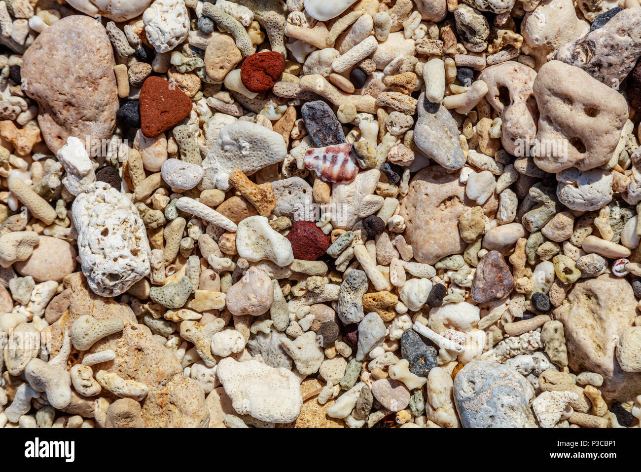 Colorful coral sand, Nusa Lembongan, Indonesia Stock Photo - Alamy