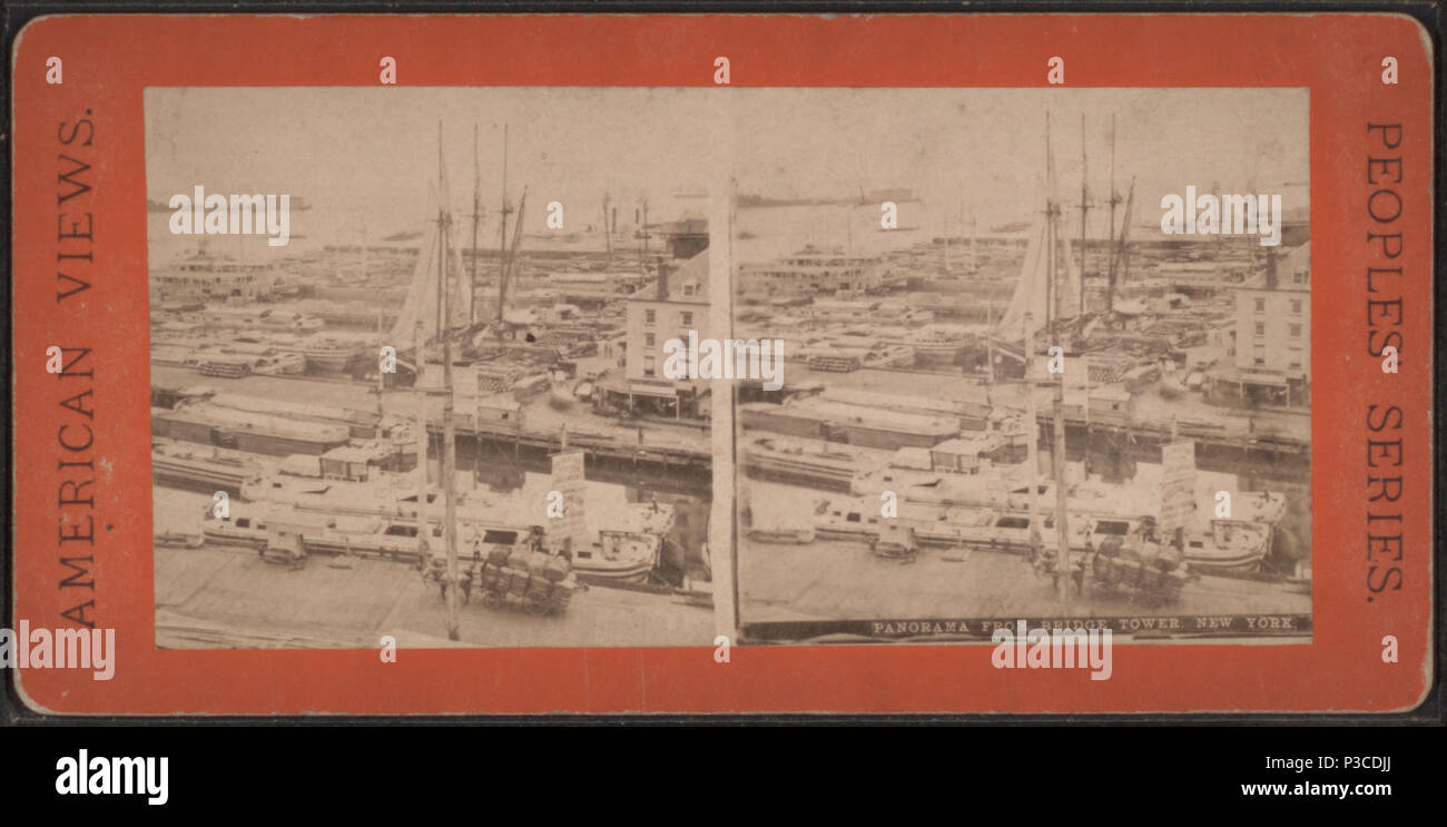 228 Panorama from bridge tower, New York, from Robert N. Dennis ...