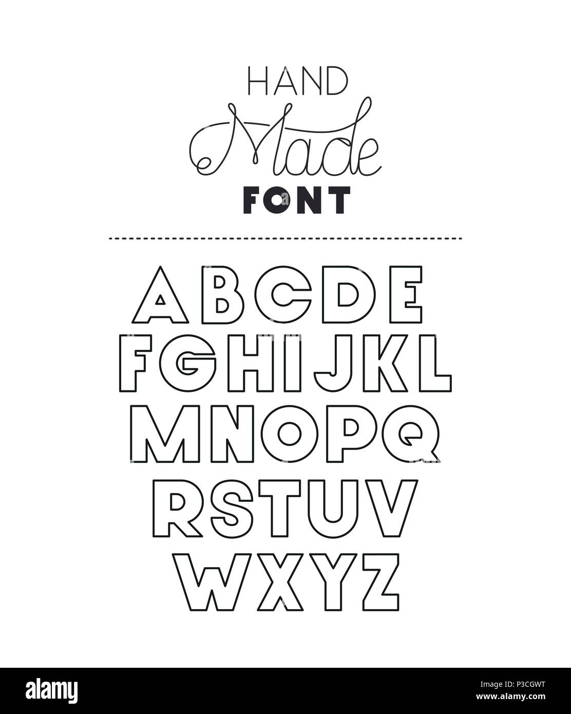 Latin alphabet letter made Black and White Stock Photos & Images - Alamy