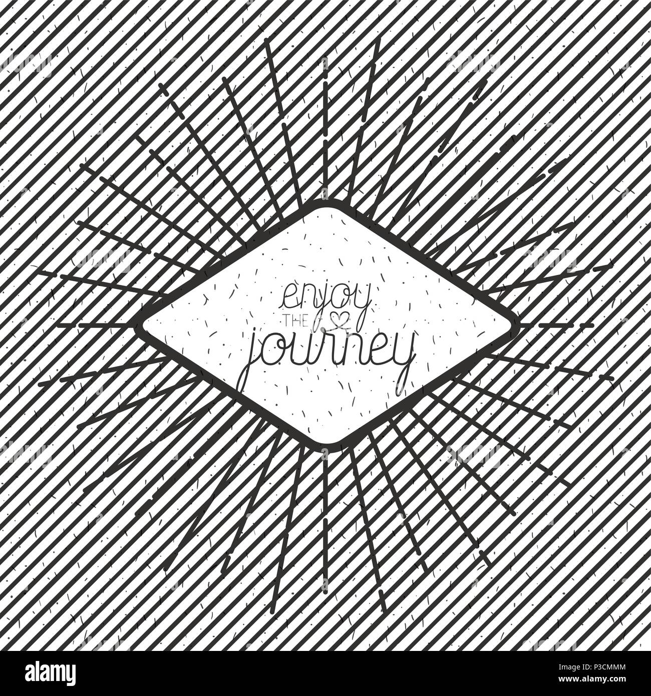 enjoy journey message with hand made font Stock Vector Image & Art - Alamy