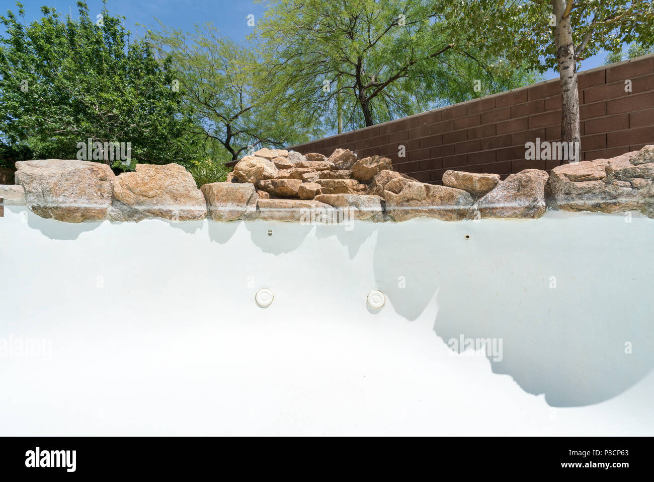 Hard water deposits on water feature hi-res stock photography and ...