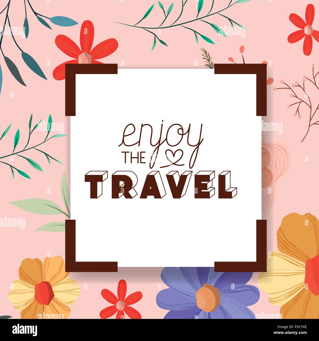 Enjoy journey message hand hi-res stock photography and images - Alamy