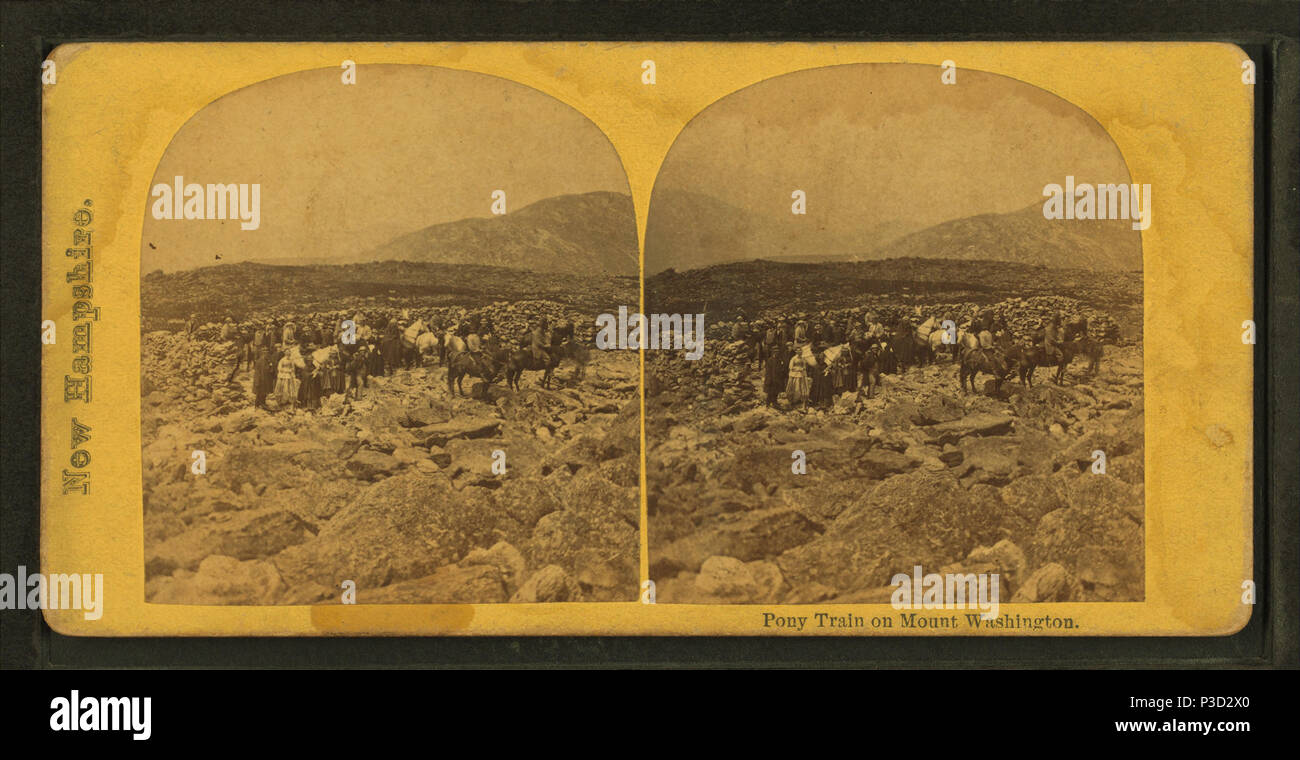 240 Pony train on Mount Washington, from Robert N. Dennis collection of ...