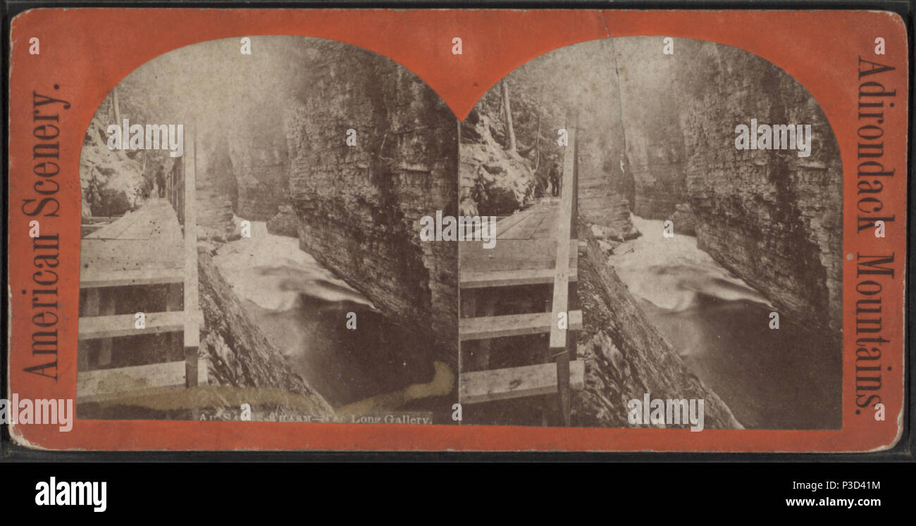 26 Au Sable Chasm. The Long Gallery, from Robert N. Dennis collection ...