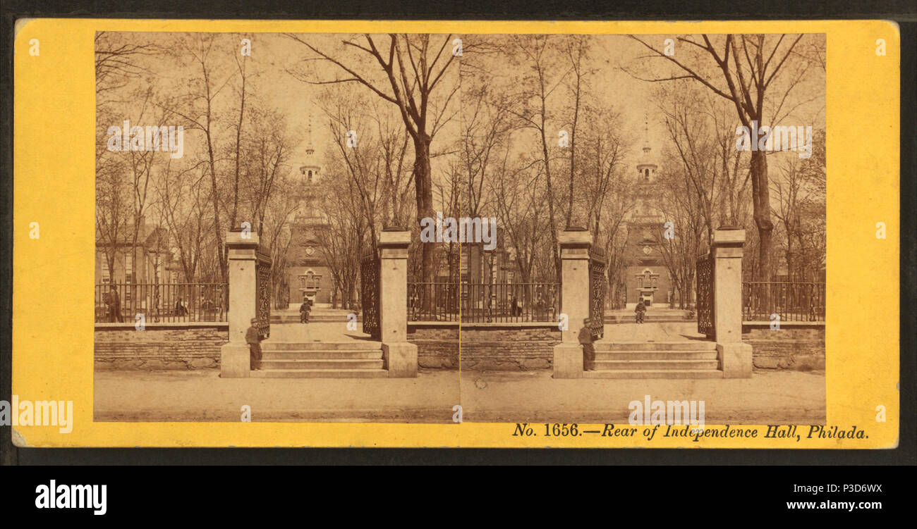 . Rear of Independence Hall, Philada. Coverage: 1865?-1880?. Source ...
