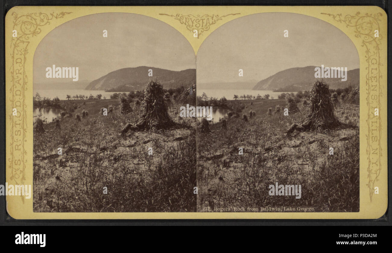 257 Rogers Rock from Baldwin, Lake George, by Stoddard, Seneca Ray ...