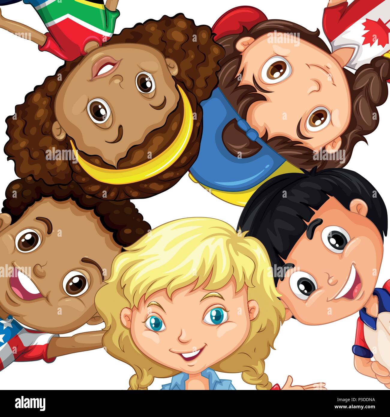 group of different children illustration Stock Vector Image & Art - Alamy