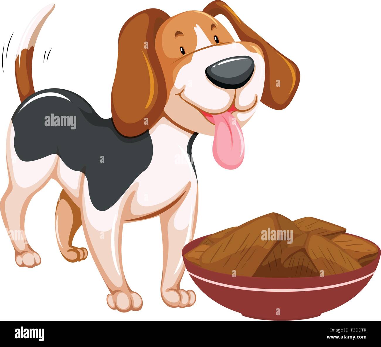 Bowl meat dog food Stock Vector Images - Alamy