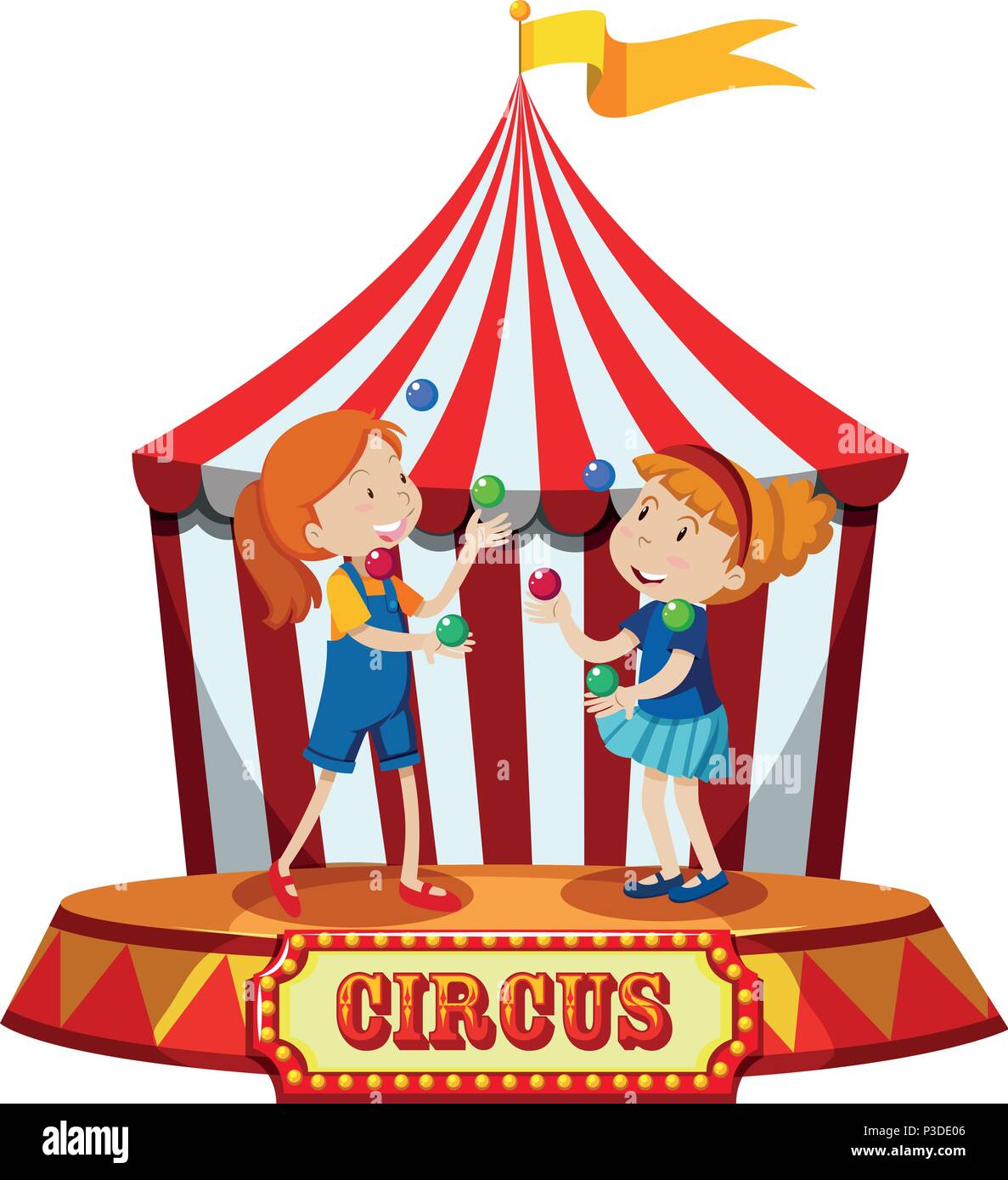 Juggling woman Stock Vector Images - Alamy