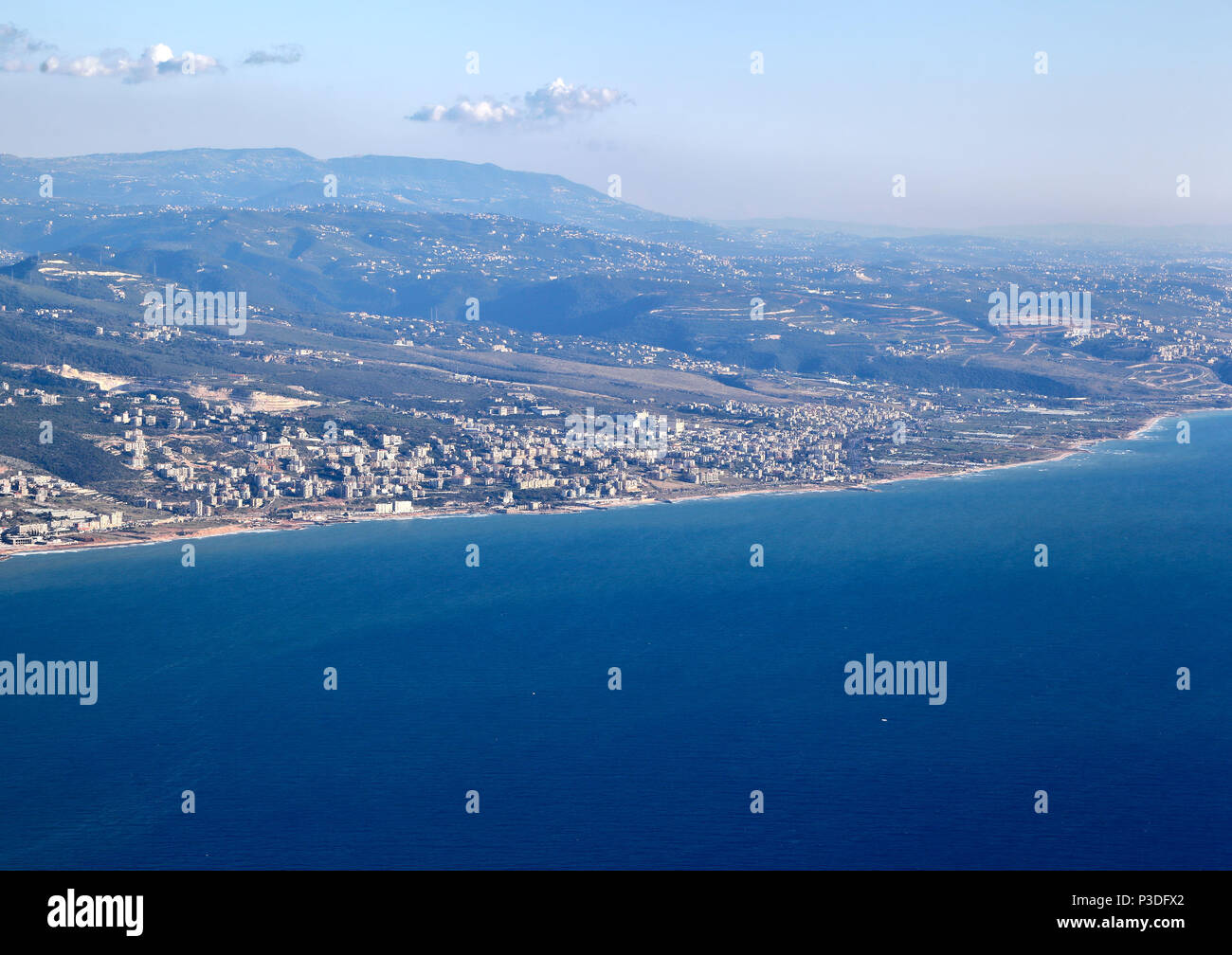 Lebanon Coastline - Aerial View Stock Photo - Alamy