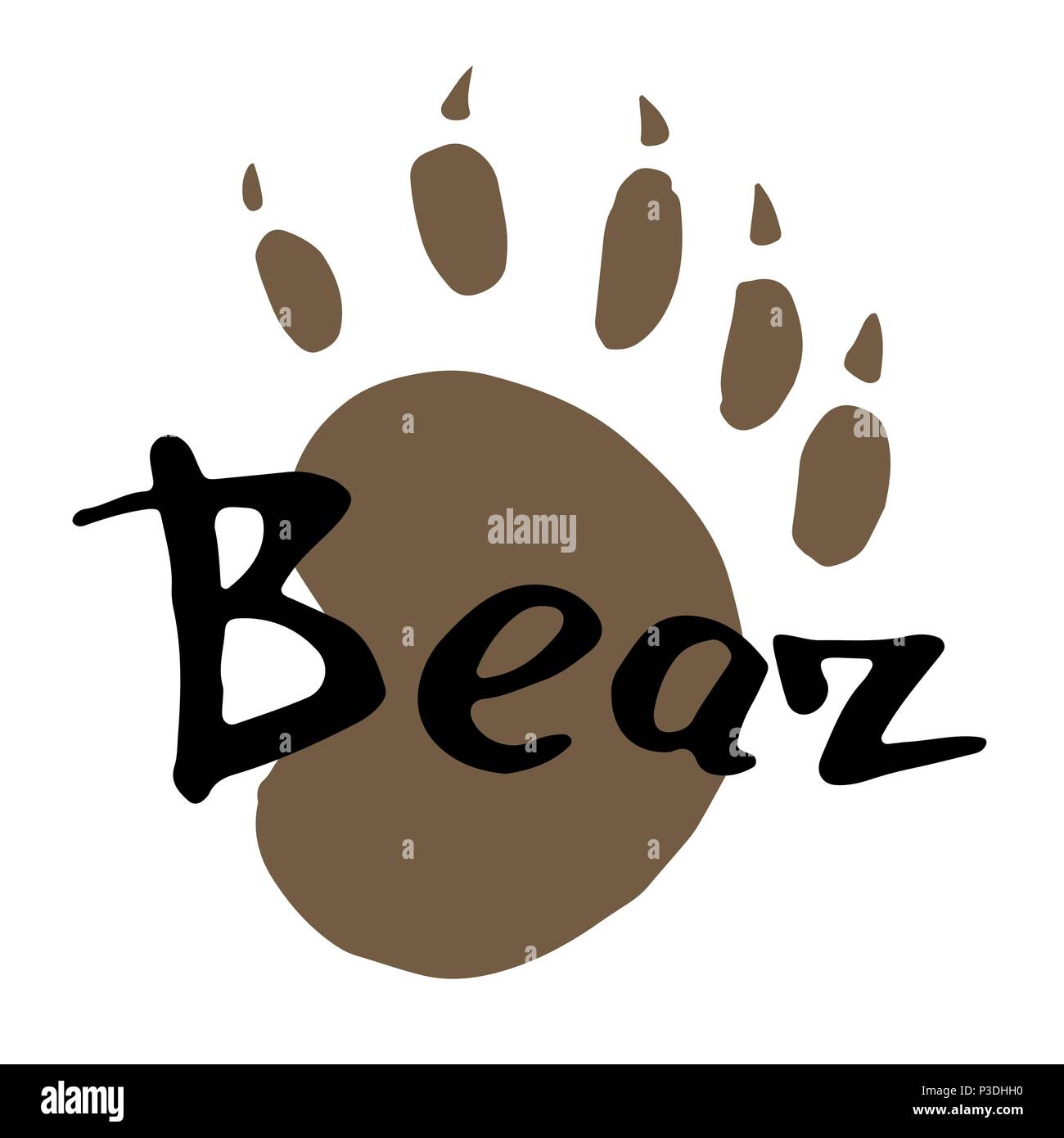 Animal illustration brown bear words Stock Vector Images - Alamy