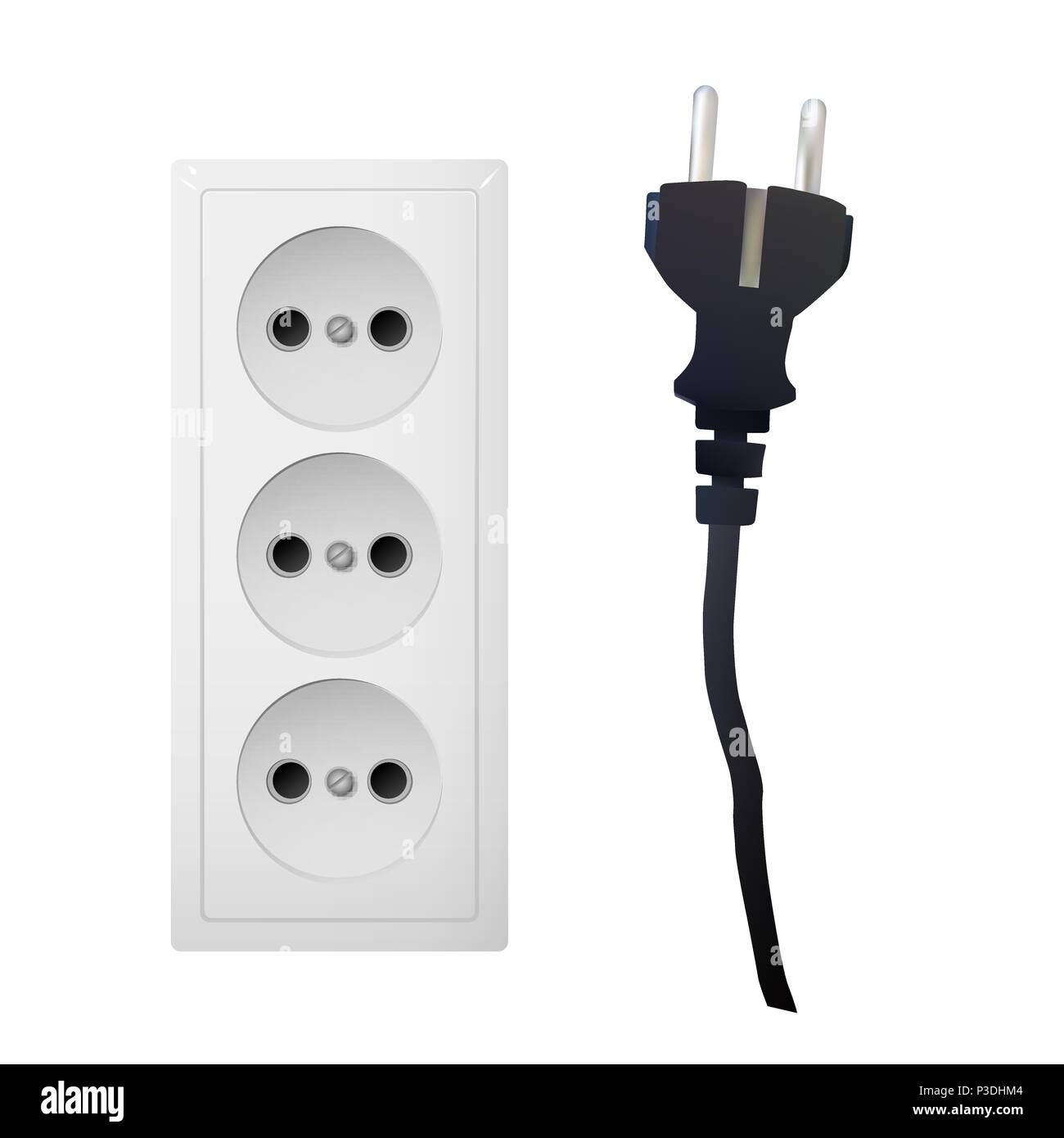 The power of three plug Stock Vector Images - Alamy