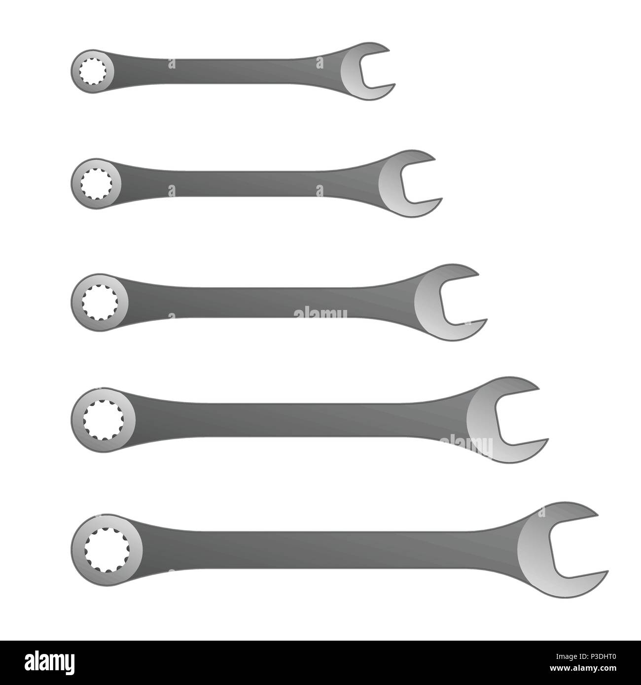 Chrome wrenches Stock Vector Images - Alamy