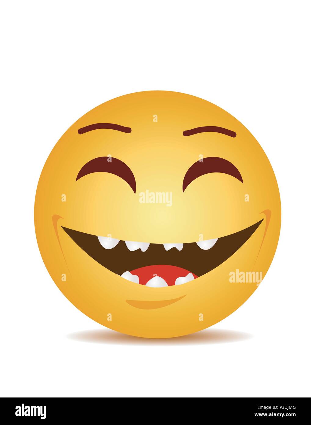 Modern yellow laughing happy Cut Out Stock Images & Pictures - Alamy