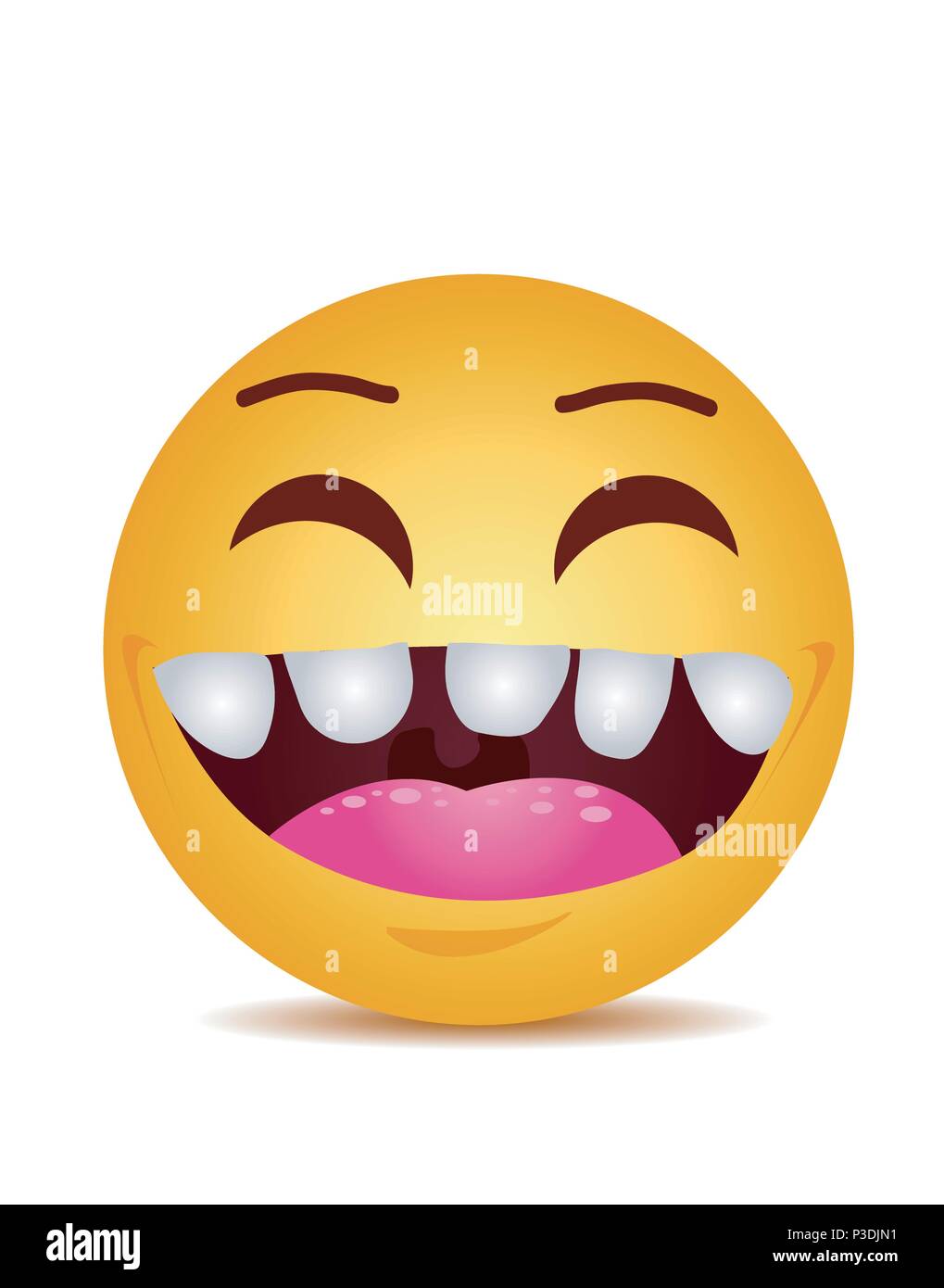 Modern yellow laughing happy smile Stock Vector Image & Art - Alamy