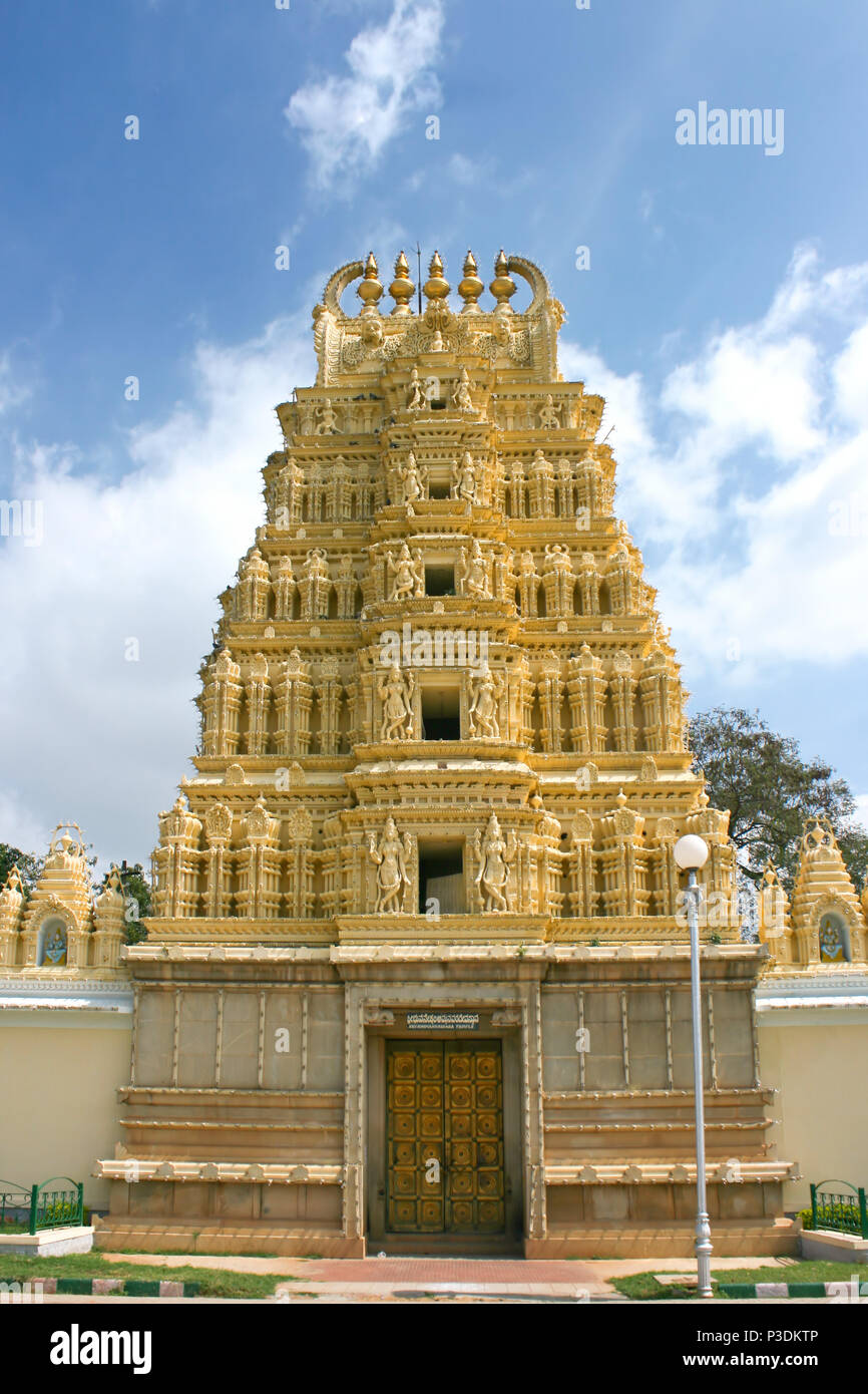 The temple inside the premises of the famous Mysore Palace in Mysore ...