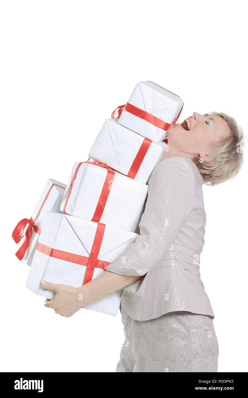 Closeup woman lots gift hi-res stock photography and images - Alamy
