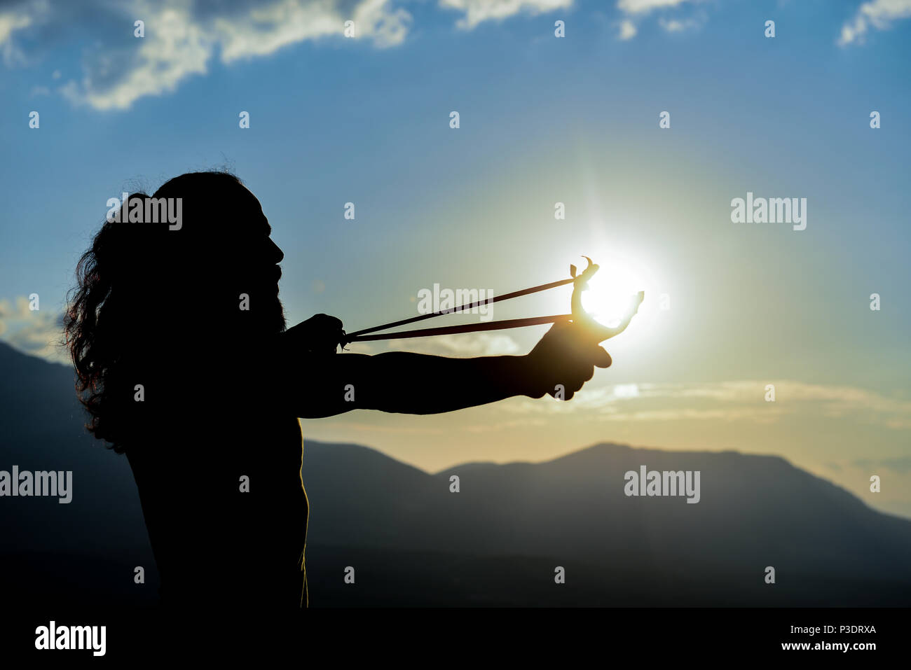Sling shot position Stock Photo - Alamy