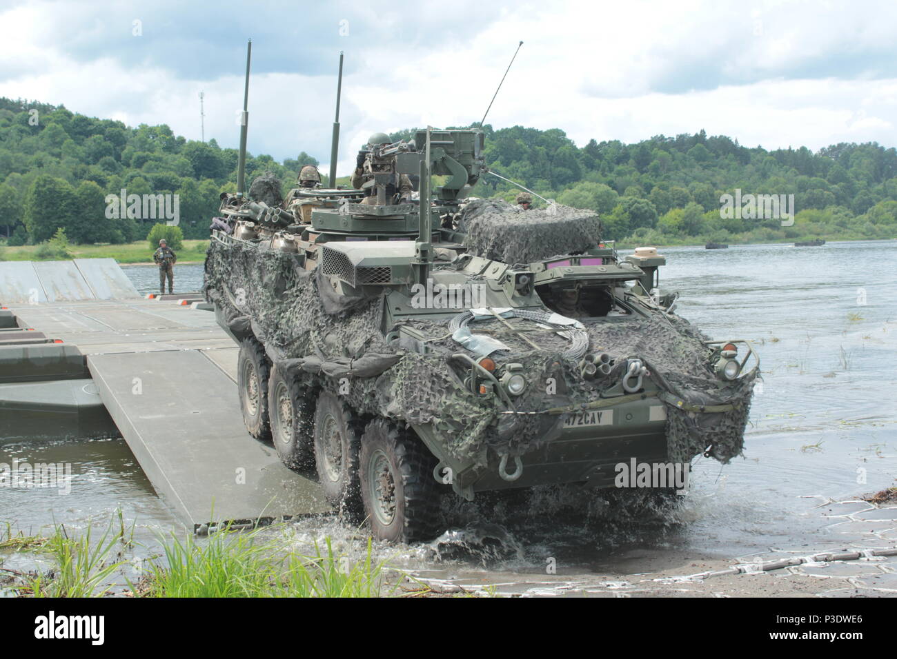 A Stryker Infantry Carrier Vehicle from the 4th Squadron, 2d Cavalry ...